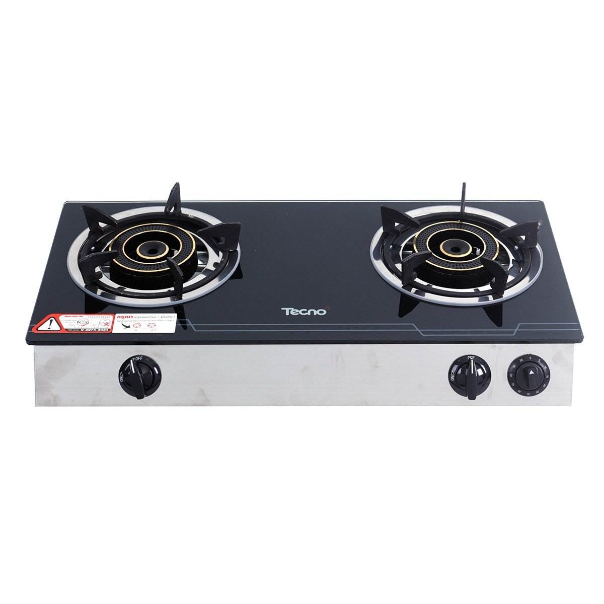 TECNOGAS เตาแก๊ส 2หัว แบบตั้งโต๊ะ TNS G 7134 GB - FullHouse Store
